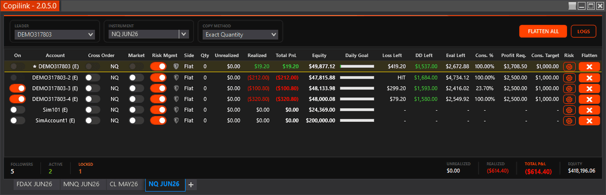 Apex Trade Copier | Copy Trades Across Your Apex Accounts | Copilink